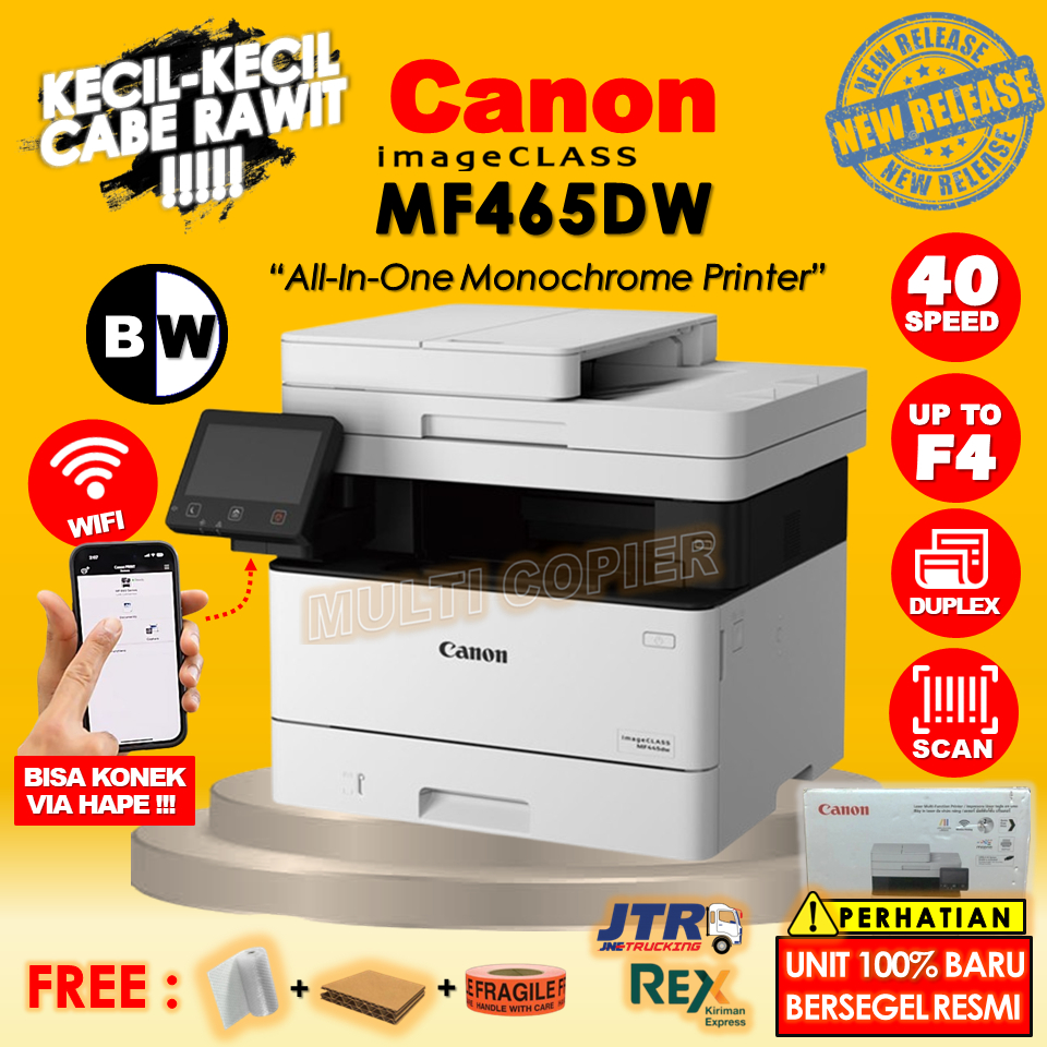 Jual Printer Laser Mono MF465dw Mesin Fotocopy All In One imageCLASS MF ...
