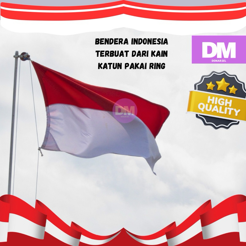 Jual Bendera Indonesia Bendera merah putih Bendera Upacara pakai Ring ...