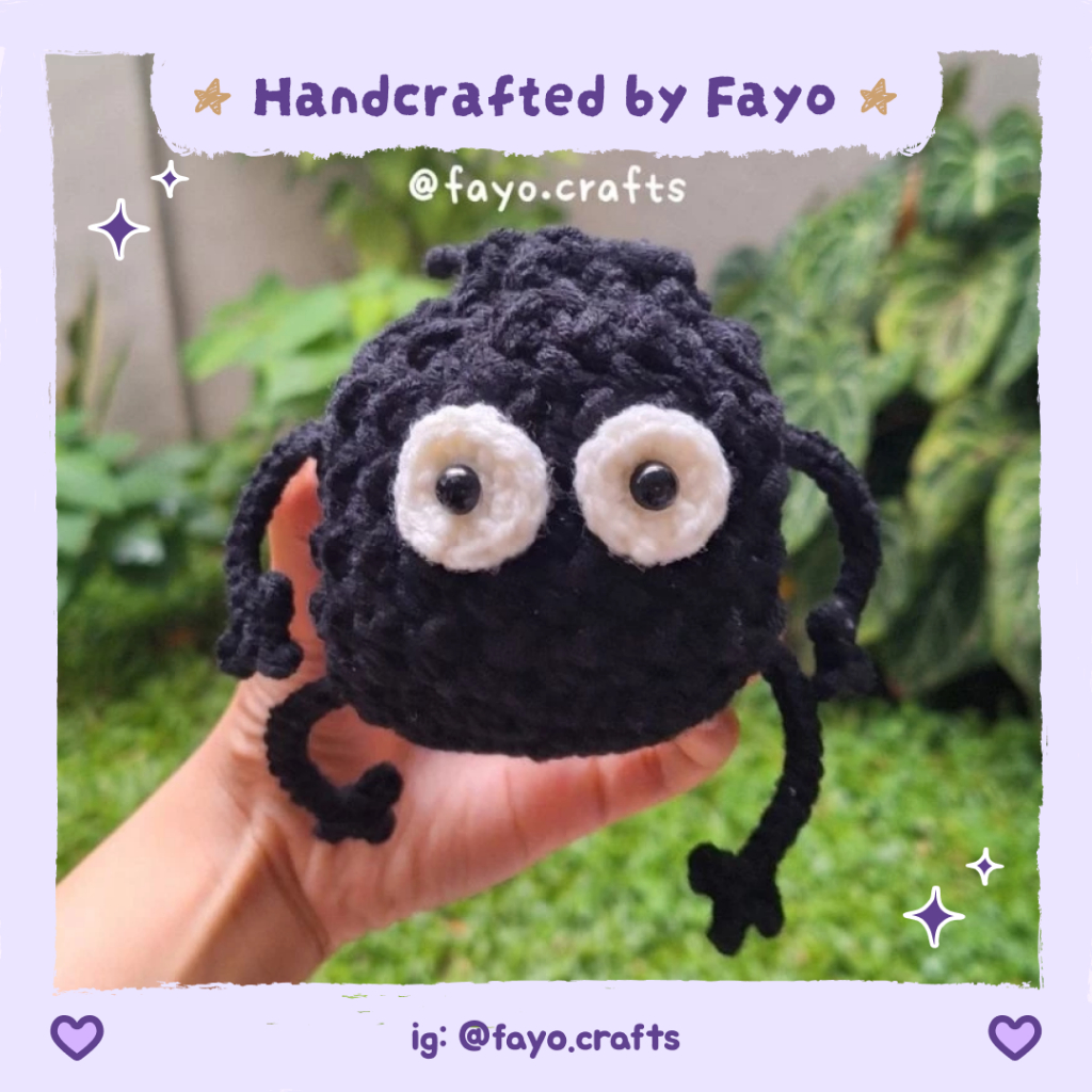Jual [Crochet by FAYO] Pouch Susuwatari Rajut | Susuwatari Soot ...