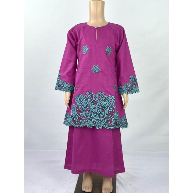 Jual Sircinta Baju Kurung Jadi | Setrok Anak Bordir | Baju Kurung Anak ...