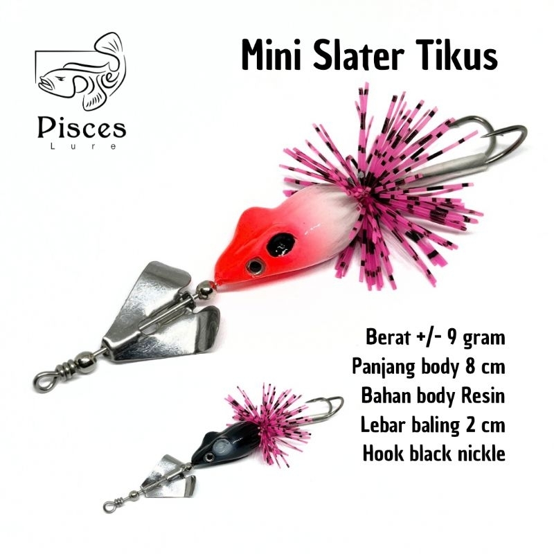 Jual Mini Slater Tikus 9 gram 8 cm Umpan Casting Gabus Snakehead ...