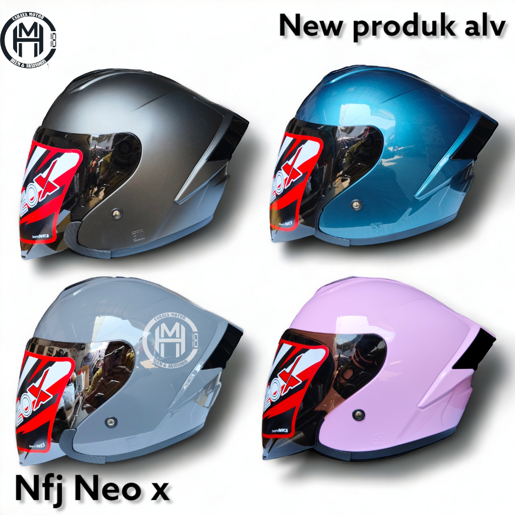 Jual HELM NFJ NEO X SOLID STANDARD SNI|TERBARU ALV / Untuk Pria Dan Wanita Dewasa HALF FACE ...