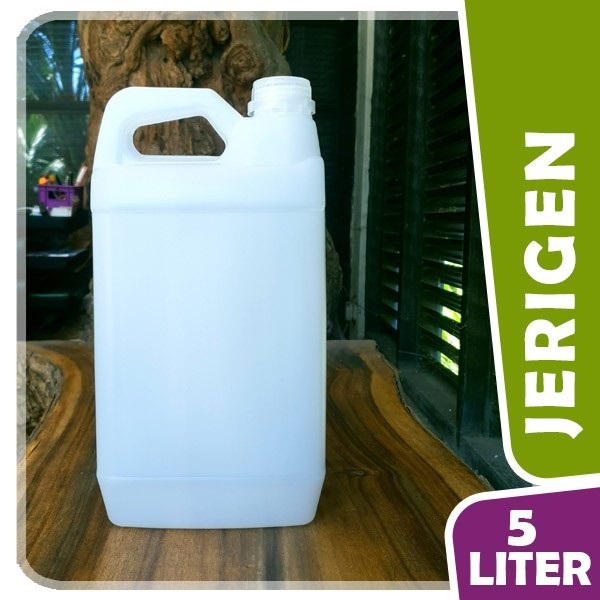 Jual JERIGEN 5 Liter Baru / JERRYCAN 5 liter HDPE Warna Putih Natural ...