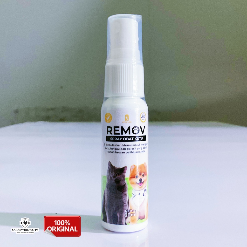 Jual REMOV SPRAY obat kutu untuk kucing dan anjing 30ml | Shopee Indonesia