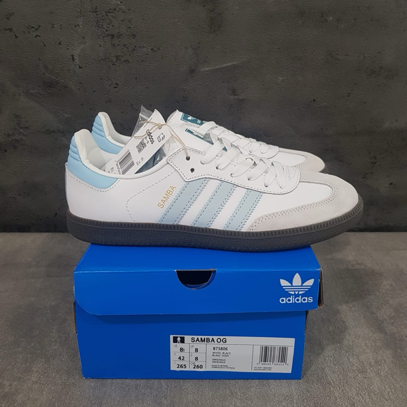 Jual Sepatu Samba OG Core White Halo Blue | Shopee Indonesia