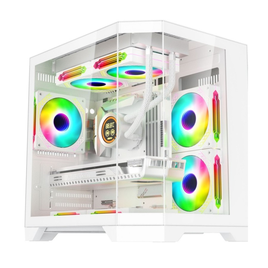 Jual AIGO FT350 White M-ATX PC Case | Shopee Indonesia