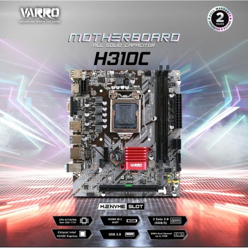 Jual MOTHERBOARD VARRO H310 LGA 1151 SUPPORT GEN 6 DAN 9 | Shopee Indonesia