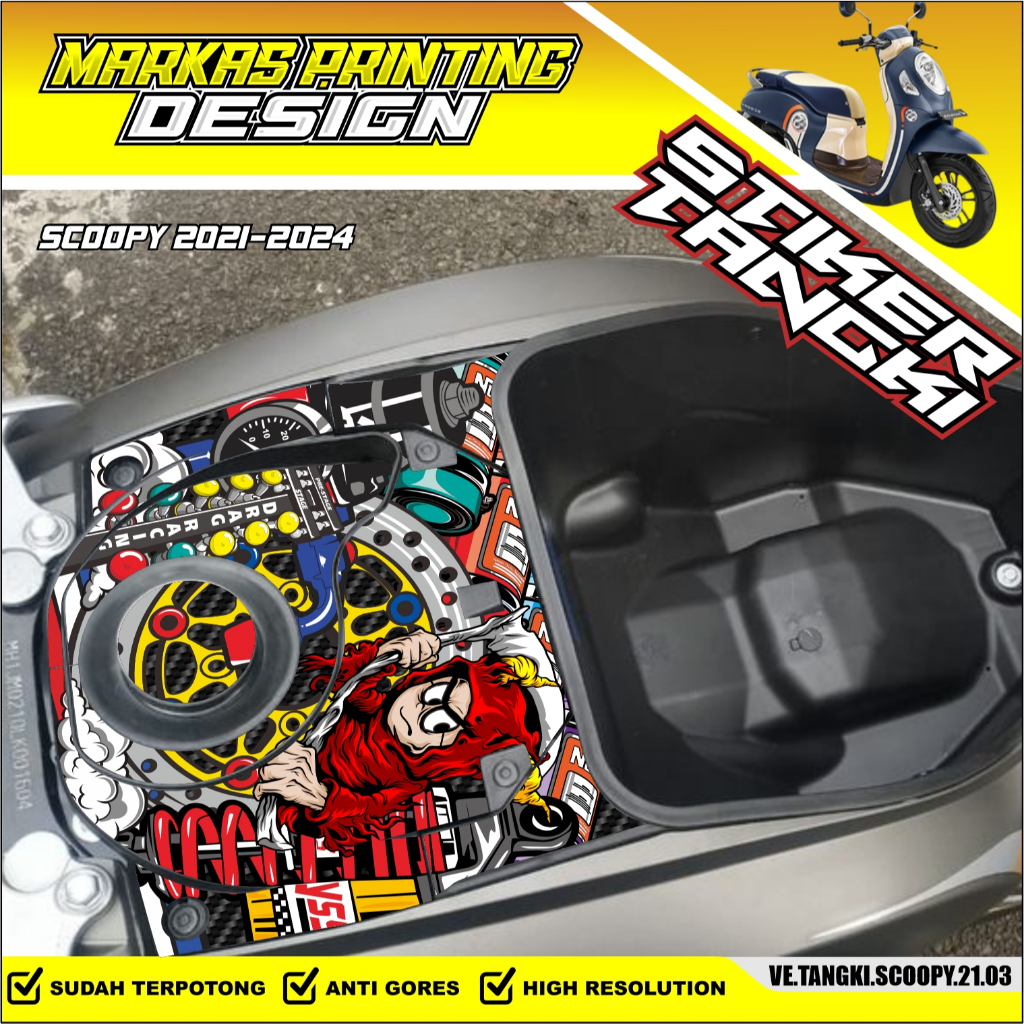 Jual STRIPING STICKER PELINDUNG COVER TANGKI SCOOPY 2021-2024 STICKER ...
