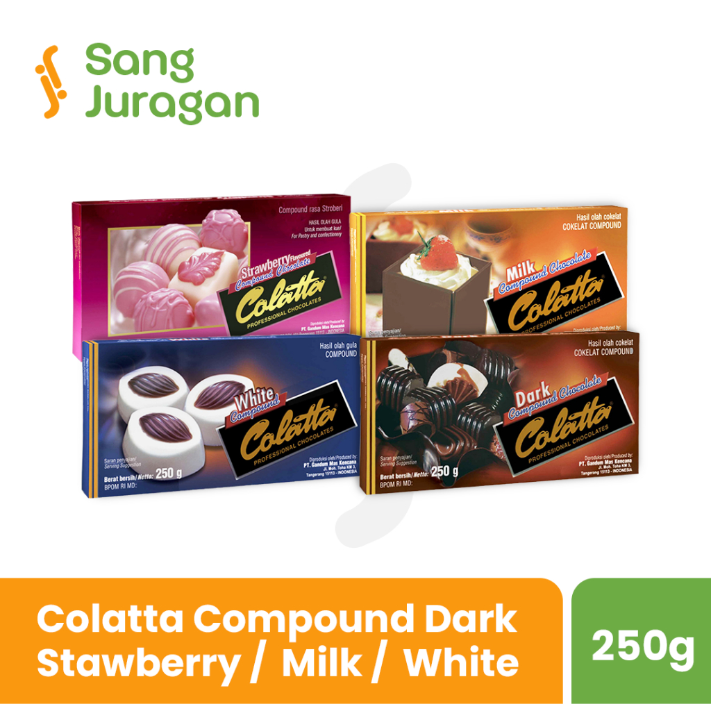 Jual Colatta Coklat Batangan Compound Dark / White / Milk / Strawberry ...