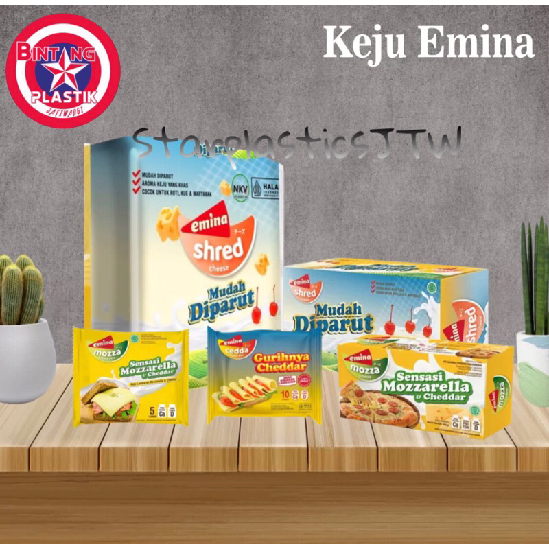 Jual NEW ARRIVAL!! EMINA Shred Keju Mudah Diparut 250gr – Emina CHEDDAR ...