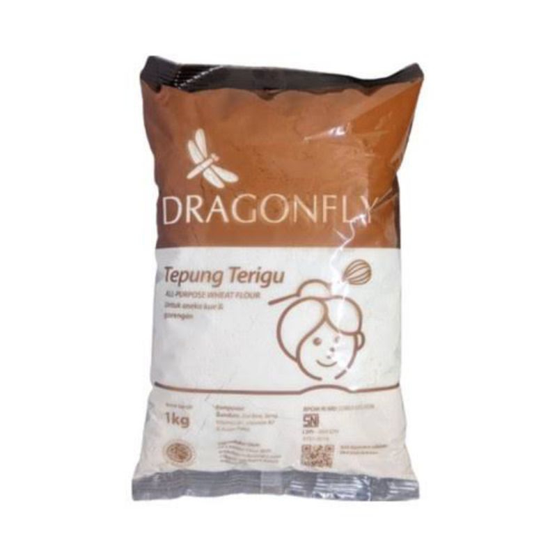 Jual tepung terigu dragonfly 1kg / tepung protein rendah | Shopee Indonesia