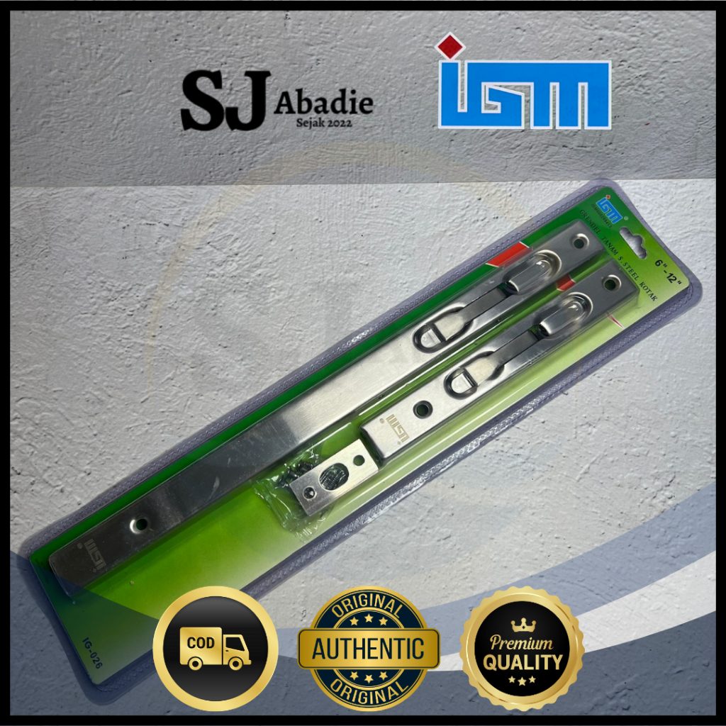 Jual (1 SET) IGM Grendel Tanam Flush Bolt Stainless Steel 12+6 Inch IG-026 | SJ ABADIE ...
