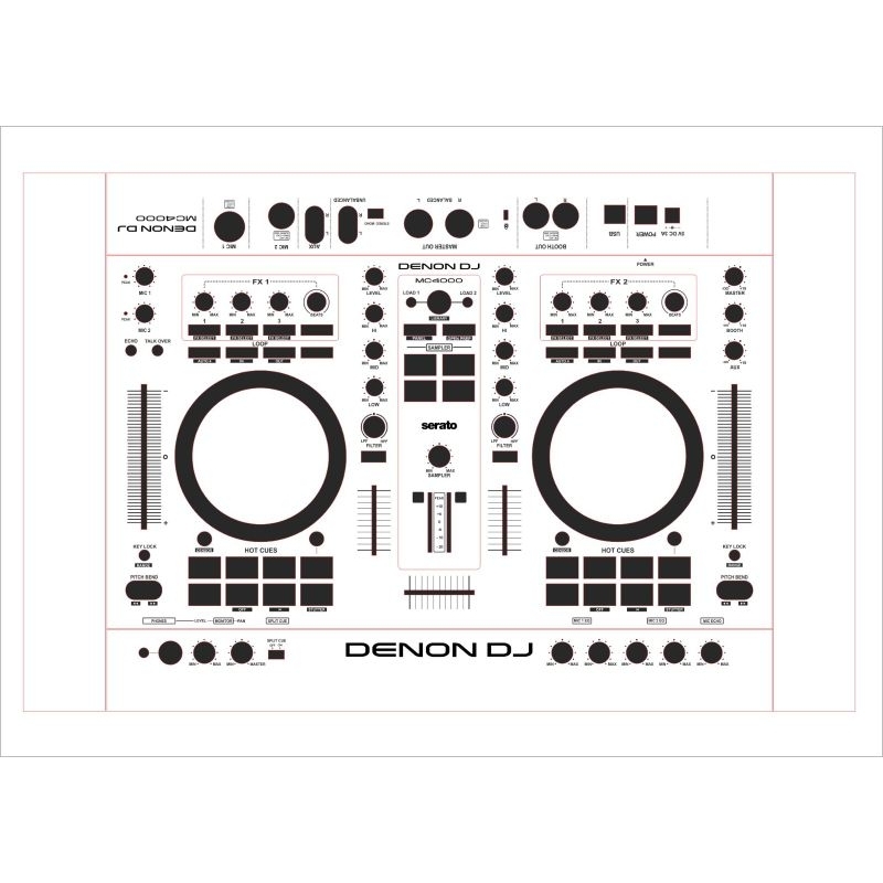 Jual sticker pellindung alat DJ musik DENON DJ MC4000 | Shopee Indonesia