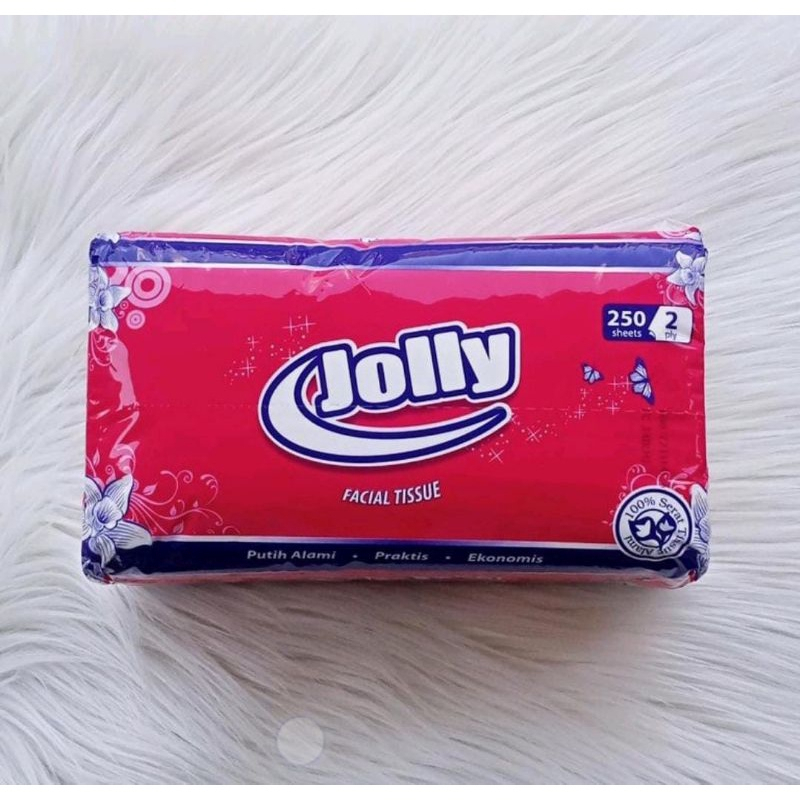 Jual Tisu Tissue Jolly 2 Ply isi 250 Sheets / Jolly Facial Tissue 250 ...
