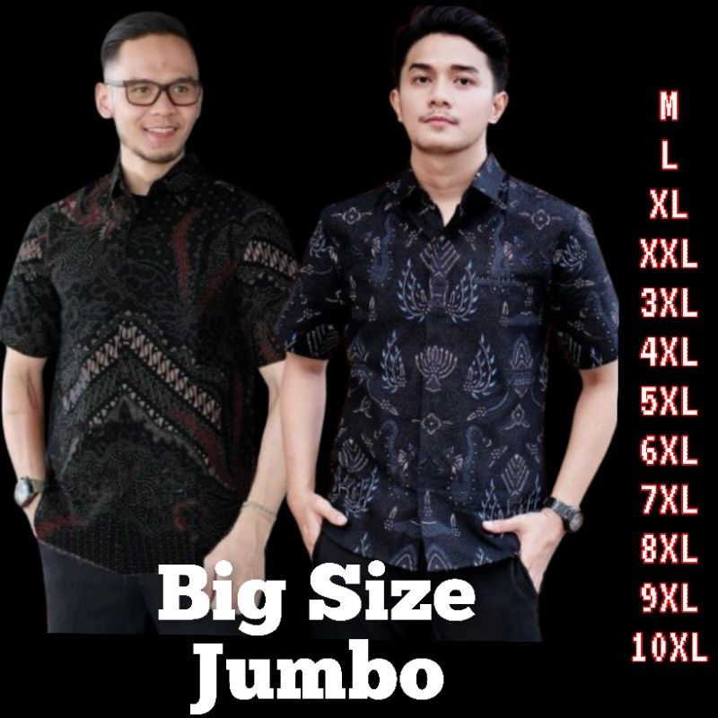 Jual KEMEJA BATIK PRIA LENGAN PENDEK BIG SIZE JUMBO M.L.XL.XXL.3XL.4XL.5XL.6XL.7XL.8XL.9XL.10XL ...