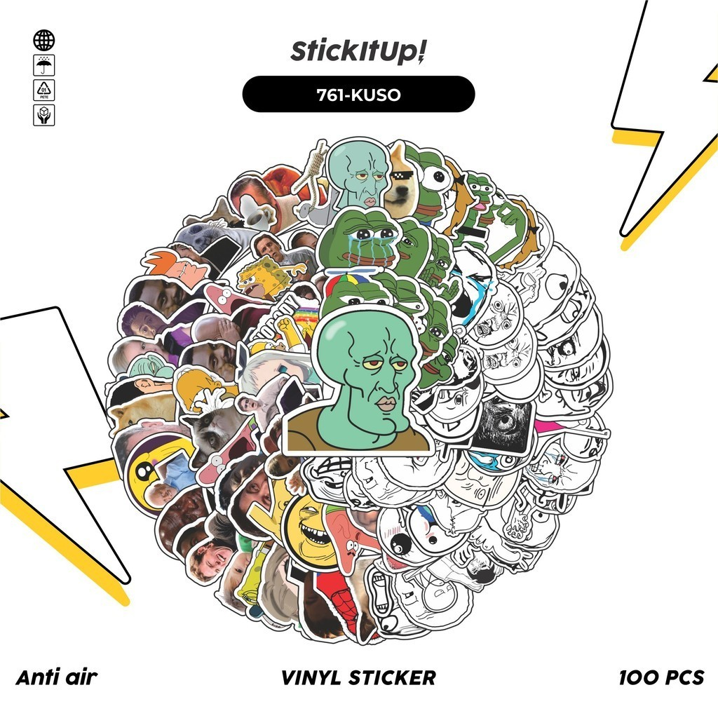 Jual COD 100 Pcs Stiker Pack KUSO Internet Celebrity Lucu Aesthetic ...
