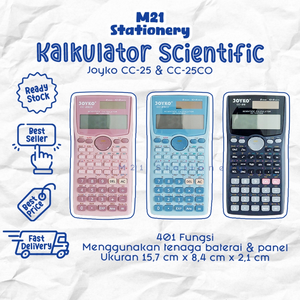 Jual KALKULATOR SCIENTIFIC JOYKO CC-25 & CC-25CO / CC25 CC25CO ...