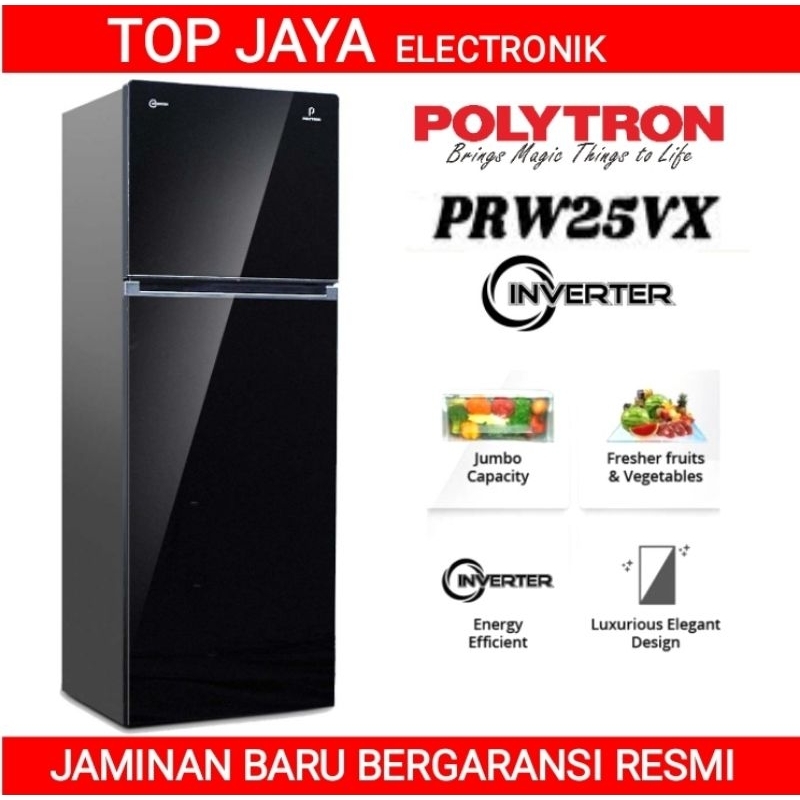 Jual KULKAS INVERTER POLYTRON 2 PINTU PRW-25VX/LEMARI ES 2 PINTU ...