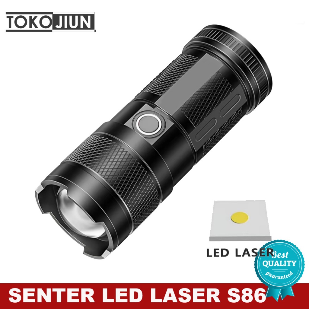 Jual Senter LED Laser COB Zoom In Out Bisa Cas S86 | Shopee Indonesia