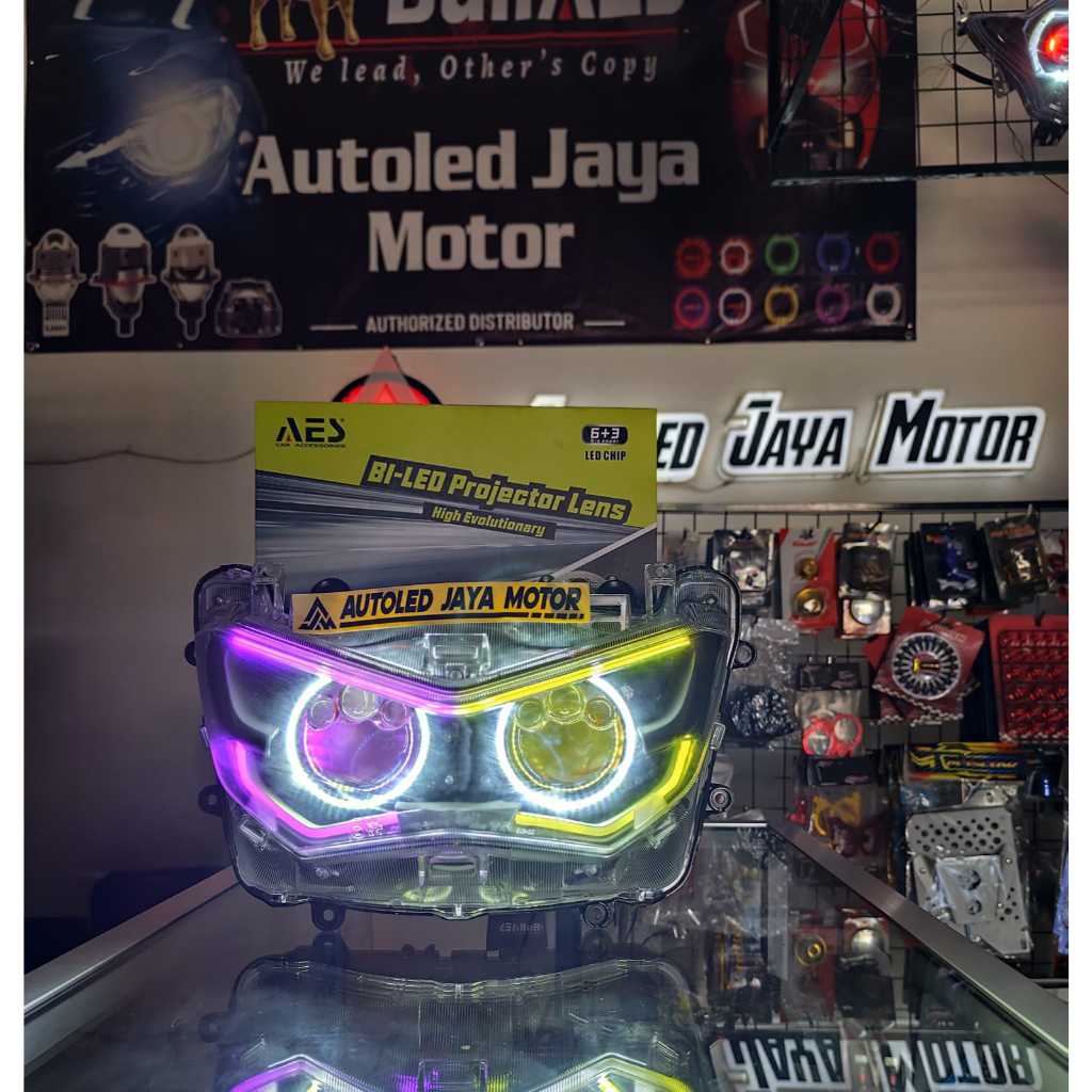 Jual BILED NEW NMAX PROJIE BILED AES UX-3 LASER 3 INCH 80 WATT FULLSET ...