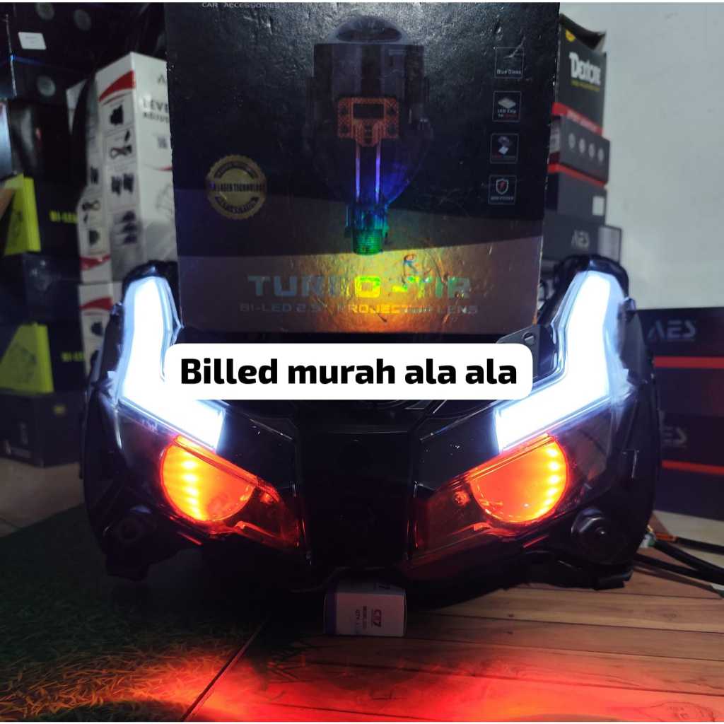 Jual LAMPU BILED HONDA ADV 150 / 160 PROJECTOR BILED AES TURBO TIR 2,5 ...