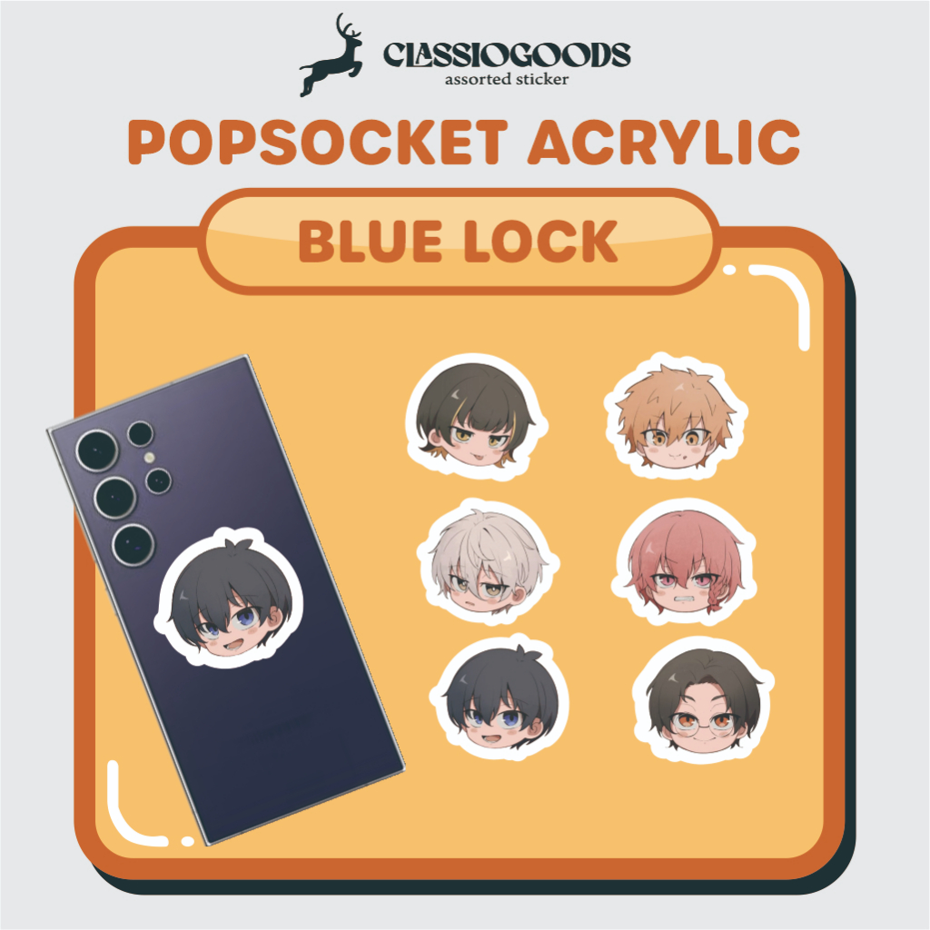 Jual Popsocket Acrylic Blue Lock / Popsocket Akrilik / Griptok Hp ...