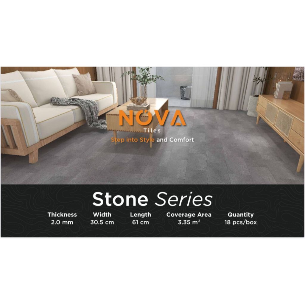 Jual LANTAI VINYL TILE FLOORING NOVA STONE SERIES TEBAL 2MM | Shopee ...