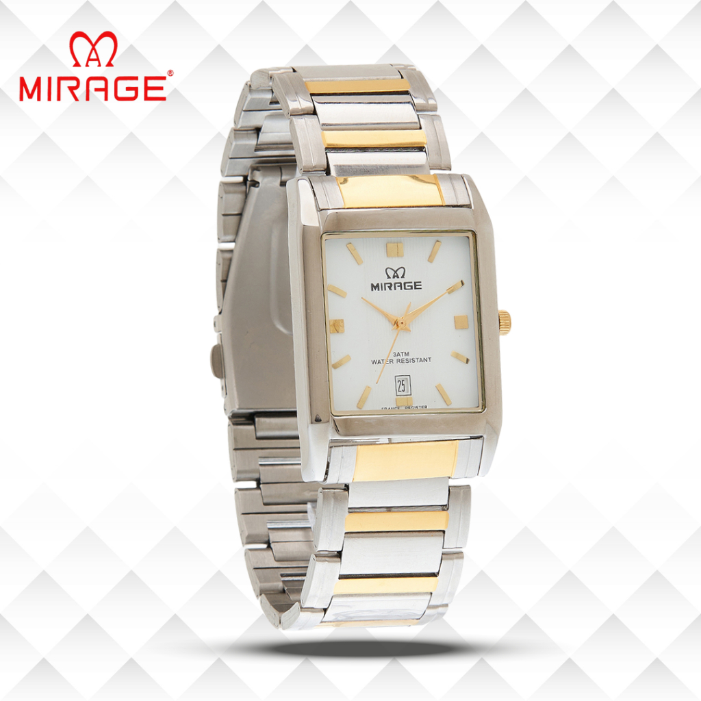 Jual Mirage Jam Tangan Pria Analog 7394 M Silver Gold Original ...