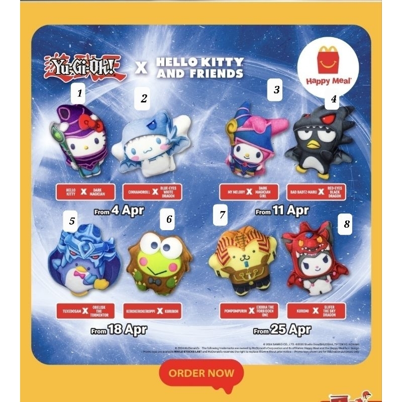 Jual Happy Meal MCD Mcdonalds Thailand Hellokitty X Yu Gi Oh | Shopee Indonesia