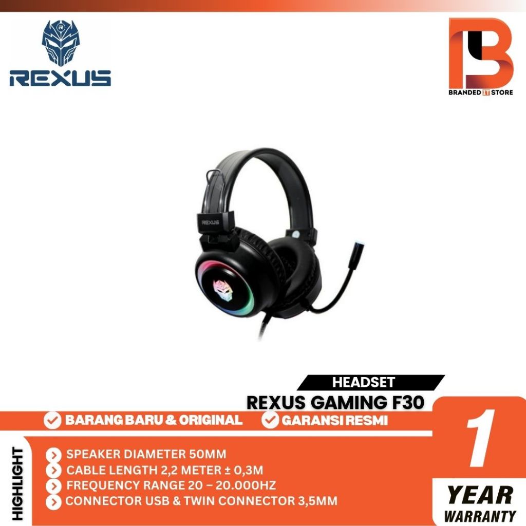 Jual Rexus Headset Gaming Vonix F-30 F30 - BL List Putih | Shopee Indonesia