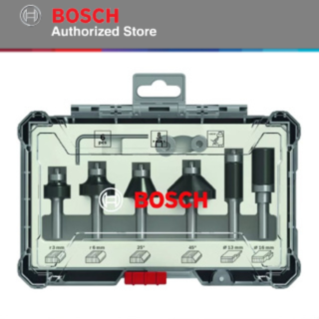 Jual Bosch Mata Ruter Set / Router Bit Set 6 Pcs (470) | Shopee Indonesia
