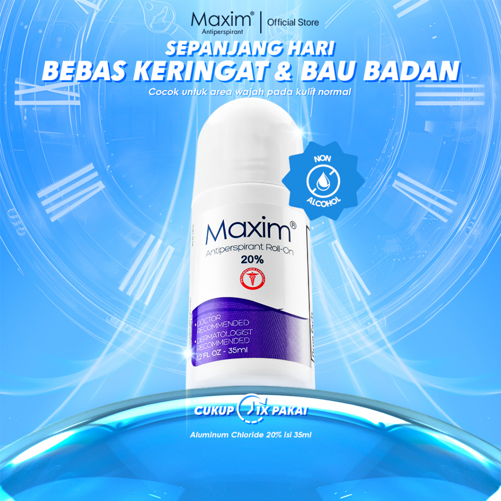 Jual Maxim Antiperspirant 20% Deodoran Roll-on Isi 30ml - Solusi ...