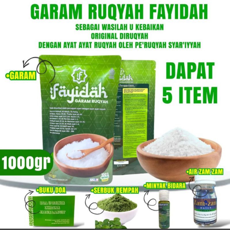 Jual Wasilah Garam Ruqyah Fayidah 1Kg Sudah Didoakan Asma Doa Ayat Ayat ...