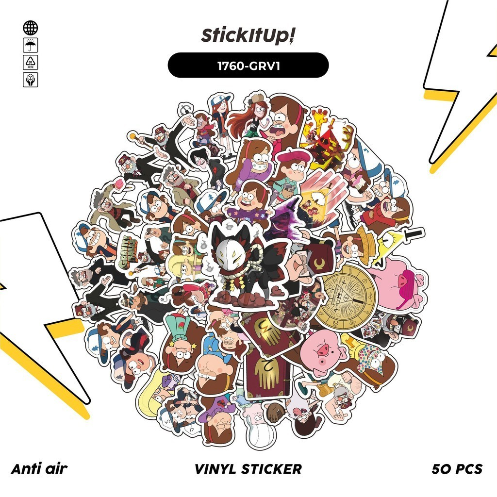 Jual Cod 50 Pcs Stiker Pack Gravity Falls Character Mix 01 Lucu 3218