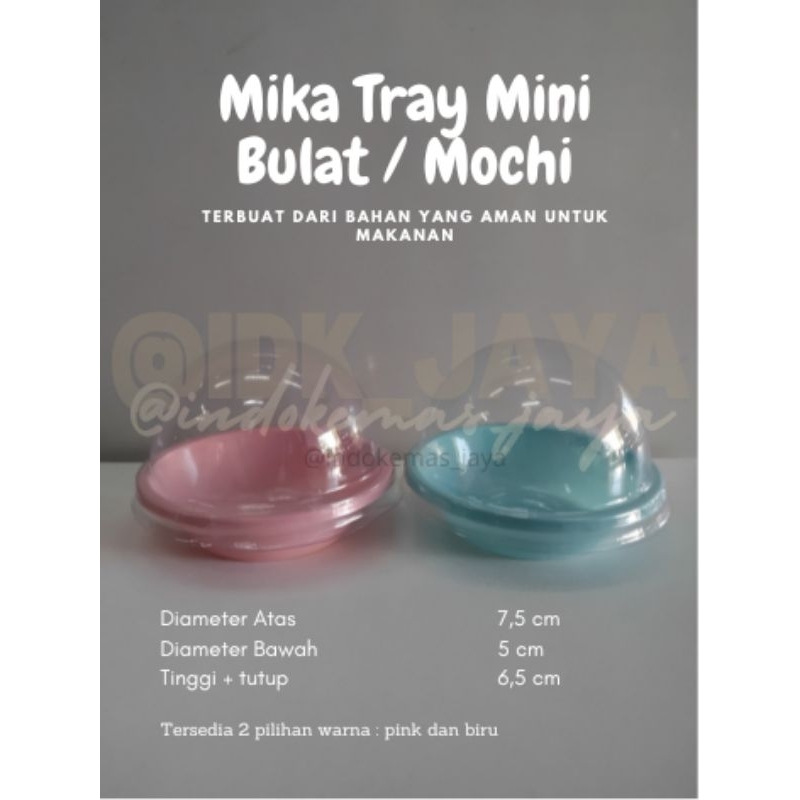 Jual [50 pcs] Mika Tray Mini Bulat/ Mika Mochi isi 1/ Tray Mika ...