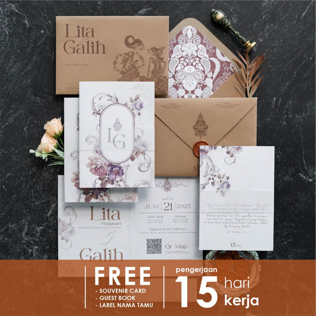 Jual Undangan Pernikahan aesthetic I Gendhis pack I by Cerita Undangan ...