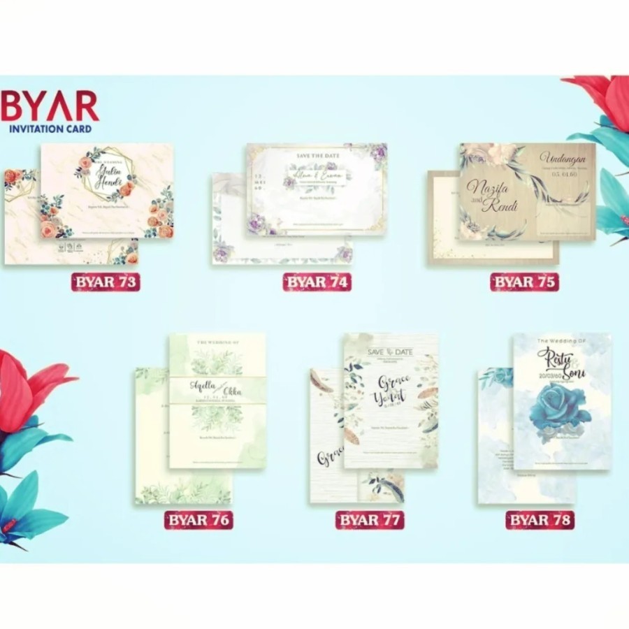 Jual UNDANGAN BYAR 73 - 78 MURAH UNIK CANTIK CETAK KILAT CEPAT ...