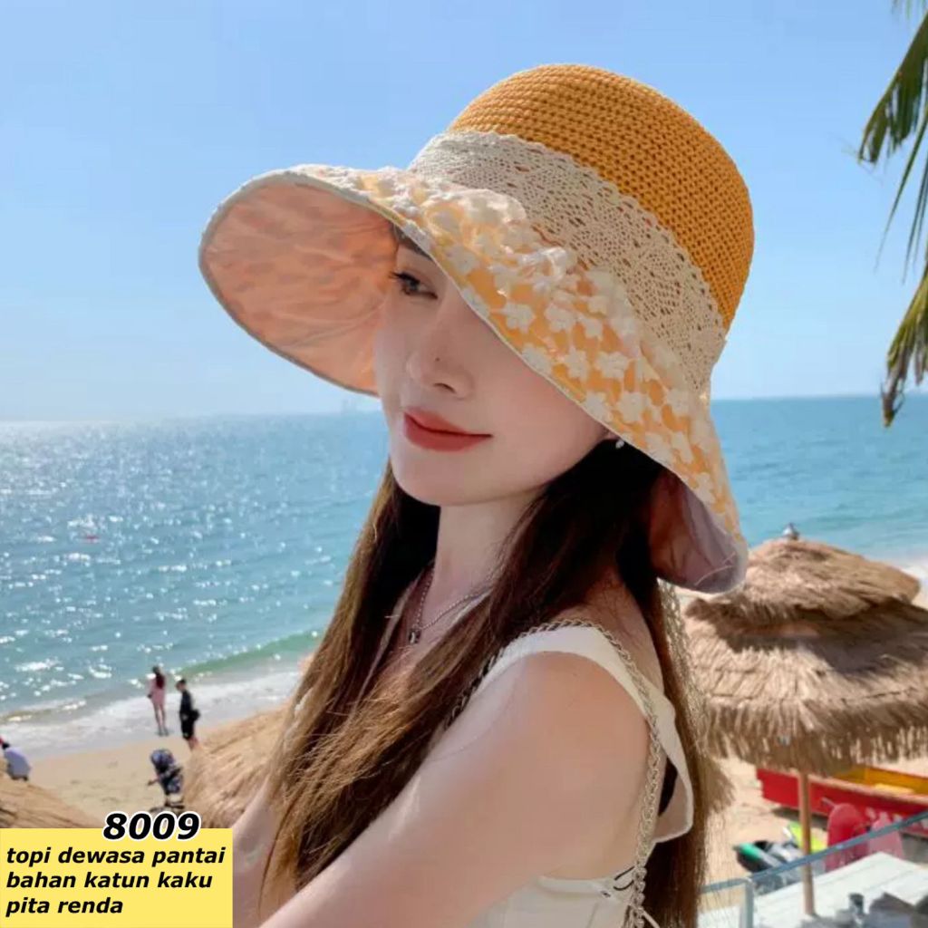 Jual DAFASHION 8009 / Topi / Topi Wanita Uv Pantai / Topi Wanita ...