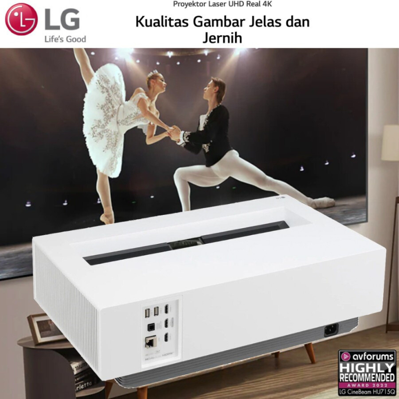Jual LG HU715 HU715Q Cinebeam Ultra Short Throw 4K Laser projector ...