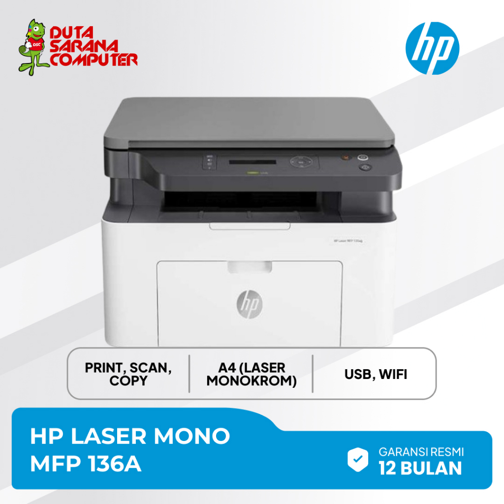 Jual PRINTER HP LASERJET MFP 136A PRINT SCAN COPY | Shopee Indonesia