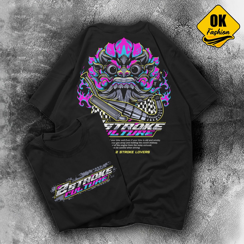Jual Kaos Racing 2 Stroke Lover x Barong Culture Indonesia Series Baju Distro Motor Herex Two ...