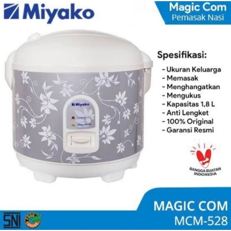 Jual BATAM - MIYAKO MCM528 MCM 528 rice cooker magic com 1.8 liter ...