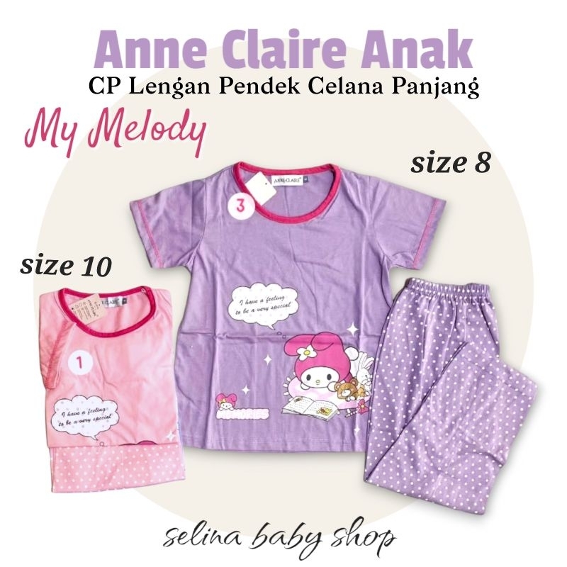 Jual Anne Claire 8/10 Piyama Kaos Anak Perempuan CP MY MELODY | Shopee Indonesia