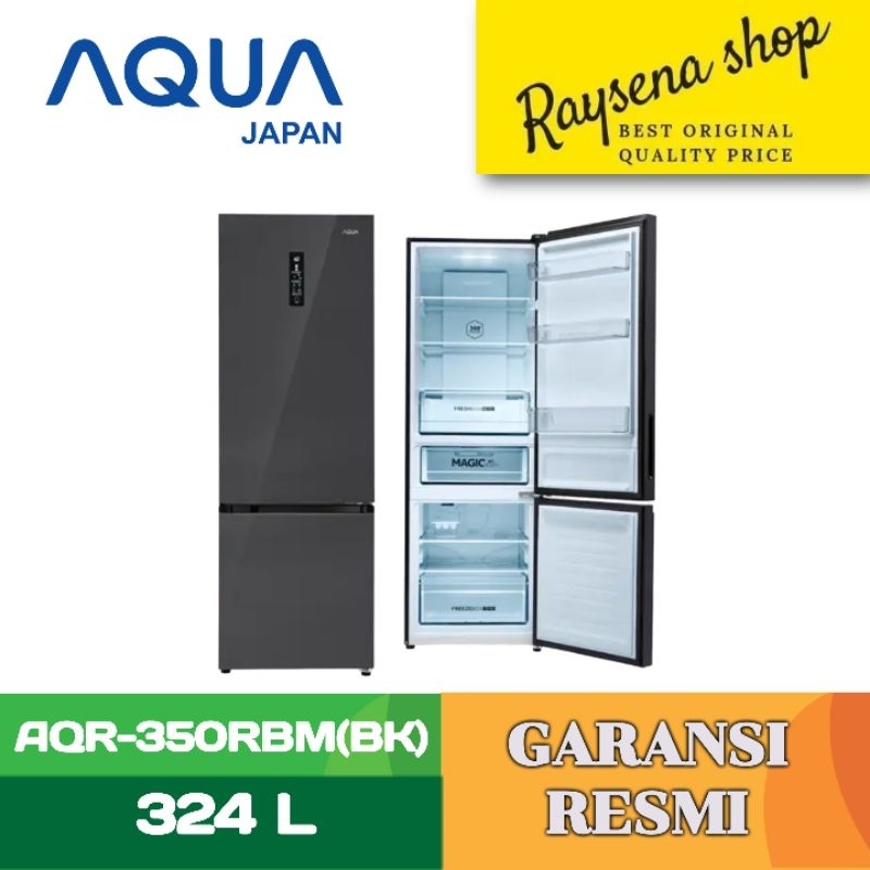 Jual AQUA KULKAS 2 PINTU BESAR BIG 2 DOOR REFRIGERATOR AQR-350RBM(BK ...