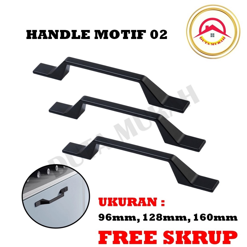 Jual Gratis Barang Handle Motif 2 Hitam Pegangan Pintu Laci Lemari ...