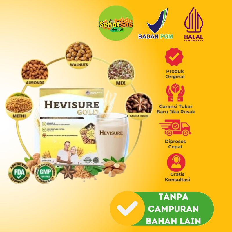 Jual Hevisure Gold Milk USA Atasi Diabetes Kencing Manis | Shopee Indonesia