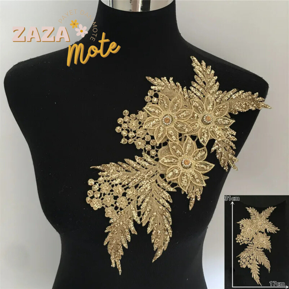 Jual Patch Bordir Lace Bordir 3d Renda Bordir Embroidery Bunga Bordir ...