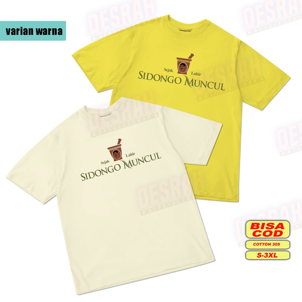 Jual kaos pria wanita parodi plesetan sidongo muncul | Shopee Indonesia