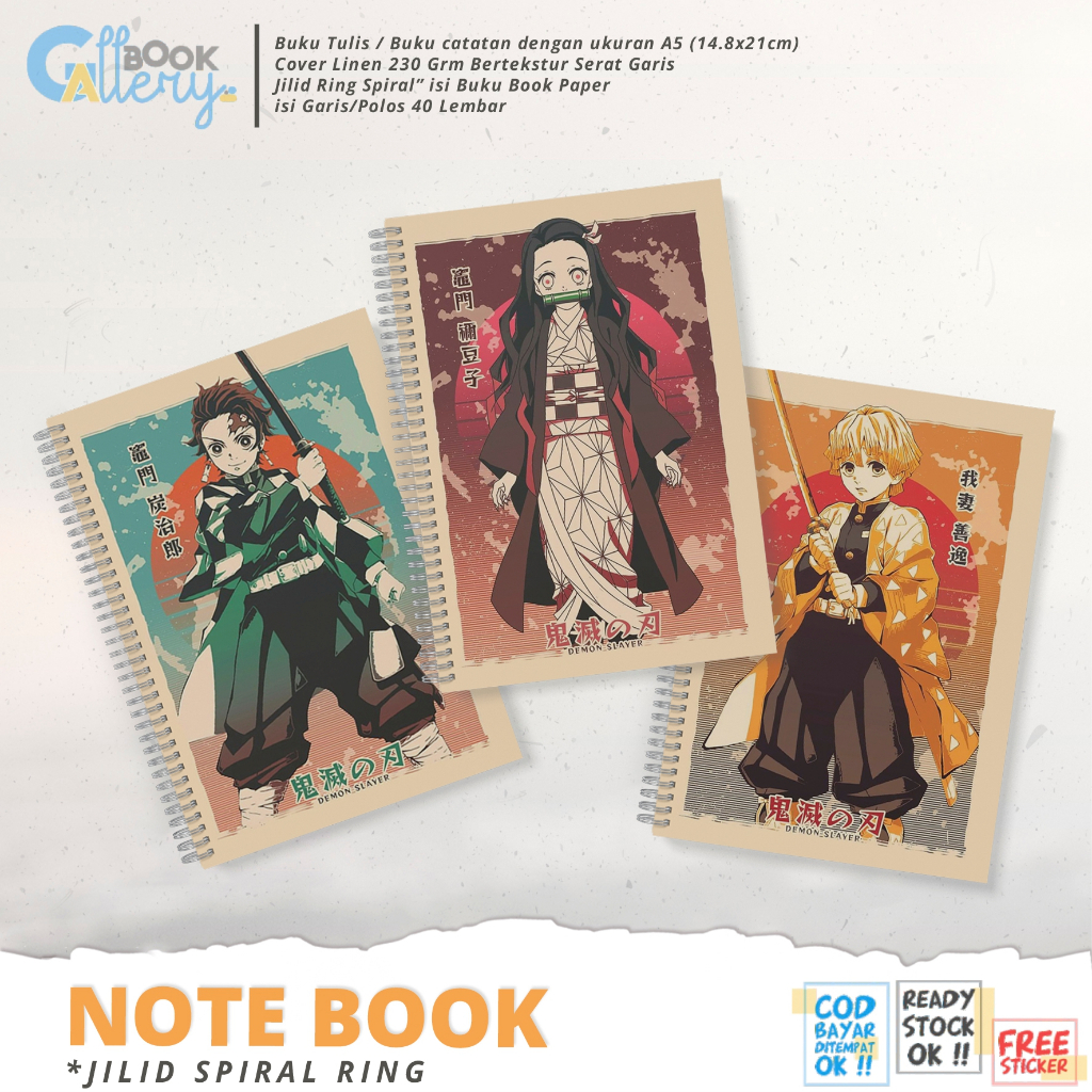 Jual [SP] Buku Tulis / Buku Catatan / Note book Anime (Demon Slayer ...