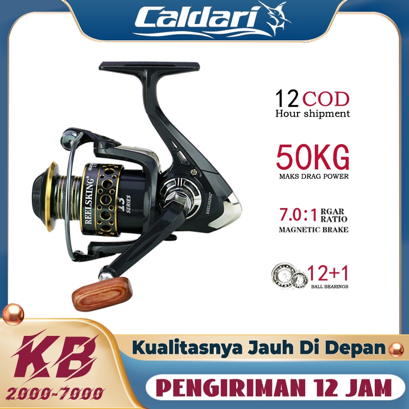 Jual Reel Pancing KB2000-7000 Besi Asli, Max Drag 60kg, Kincir Logam ...